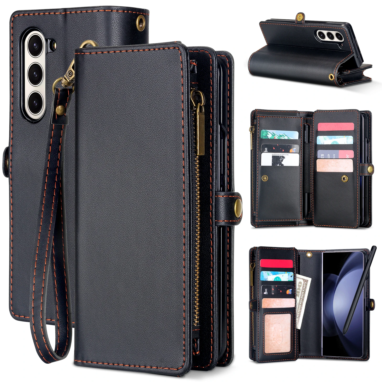 Multifunctional-Leather-Case-for-Samsung-Galaxy-Z-Fold-5-4-3-Fold5 ...
