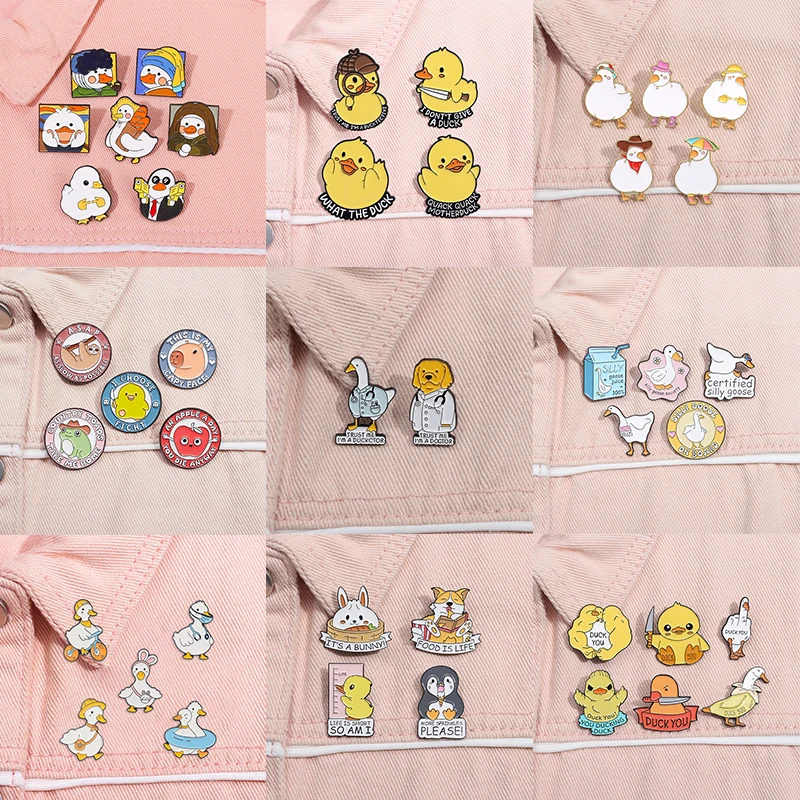 Broche-con-forma-de-patito-insignia-de-Metal-de-pato-creativa ...
