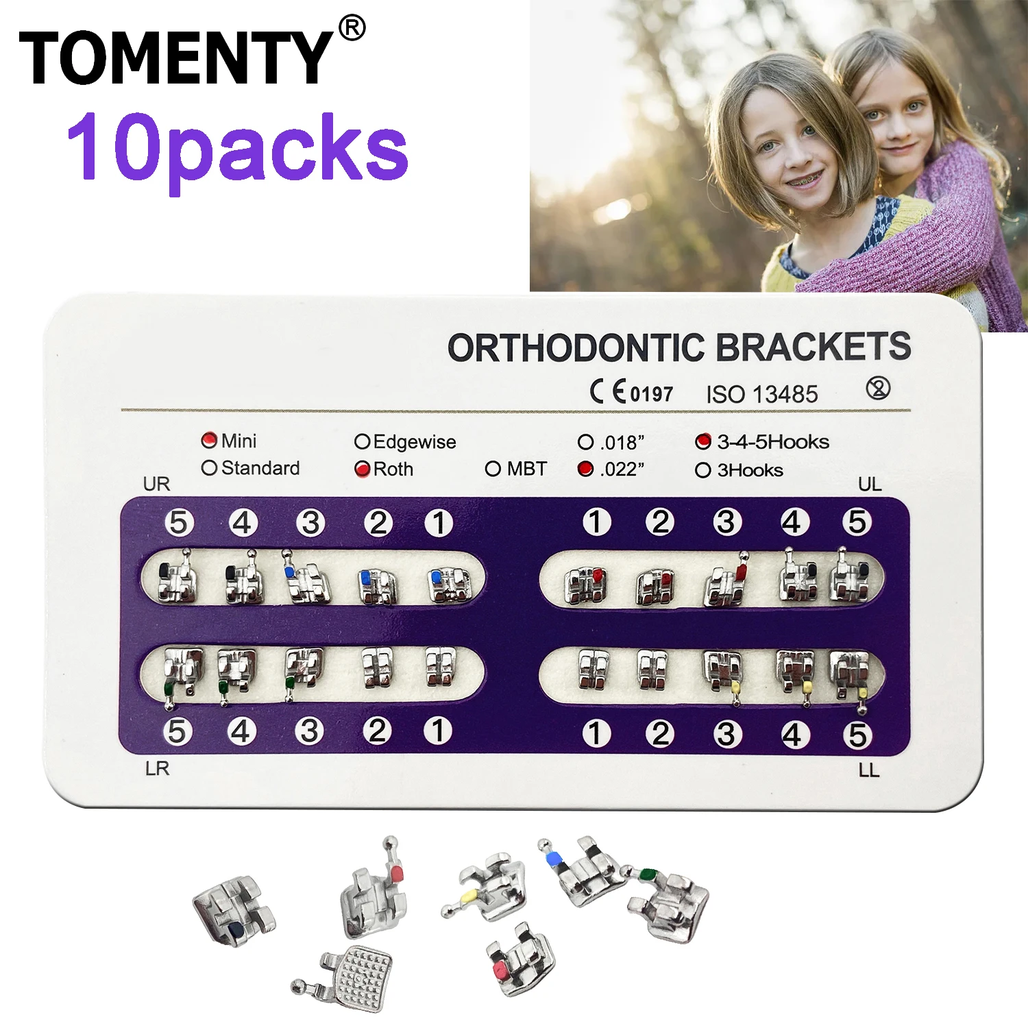 Bracket Orthodontic 10 Packs Of Mini Dental Orthodontic Brackets ...