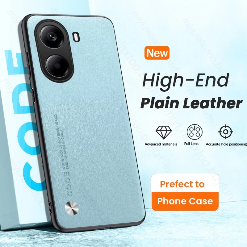 Luxury Plain Leather Phone Case For Xiaomi Poco X7 Pro Poko Little ...