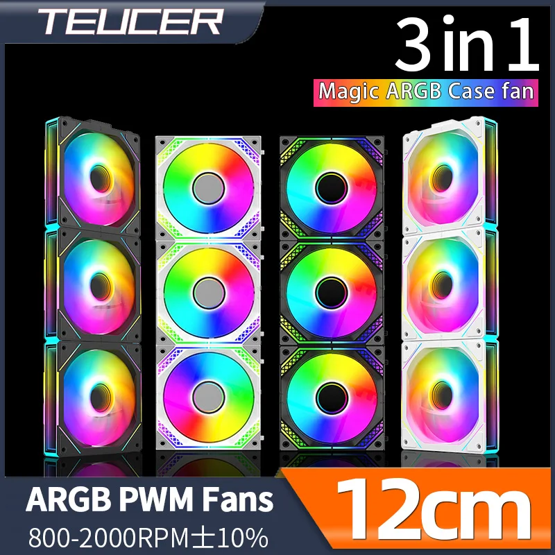 게임용 Pc 케이스 Coolmoon 6 핀 방열판 방열 Rgb 컴퓨터 섀시 냉각 선풍기 140mm Pc 케이스 액세서리 