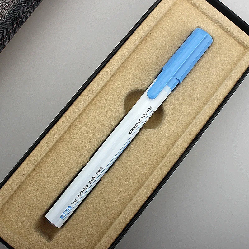 2PCS Straight liquid type Fountain Pen-type Gel Pen 0.38mm Calligraphy ...