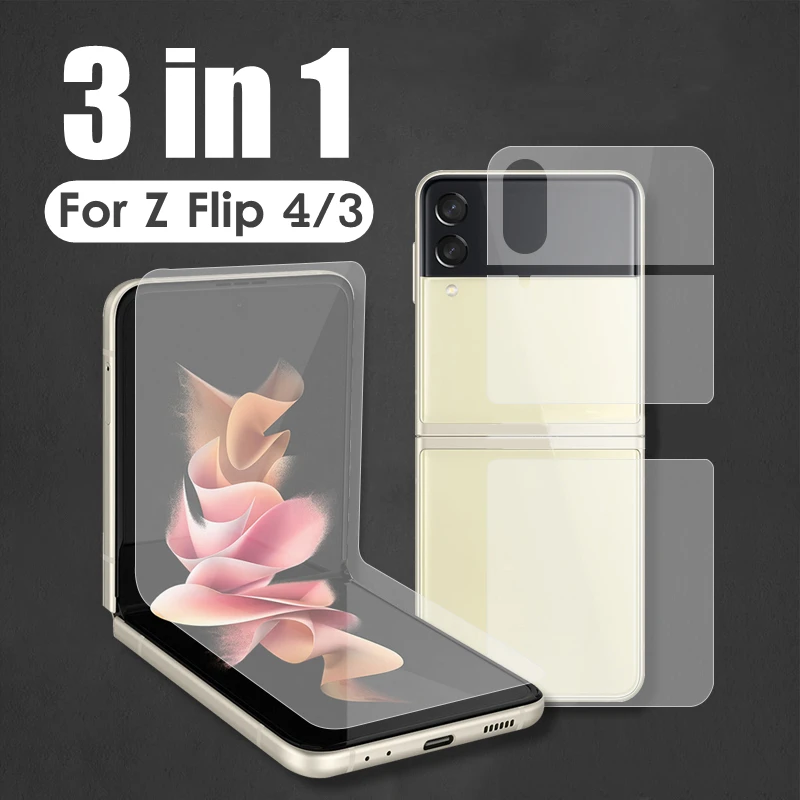 Front-Back-Hydrogel-Film-For-Samsung-Galaxy-Z-Flip-4-3-ZFlip4-3-Screen ...