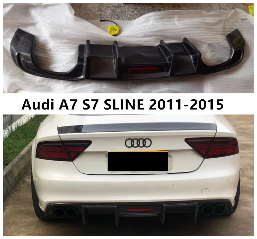 Rear-Bumper-Diffuser-For-Audi-A7-S7-SLINE-2011-2012-2013-2014-2015 ...