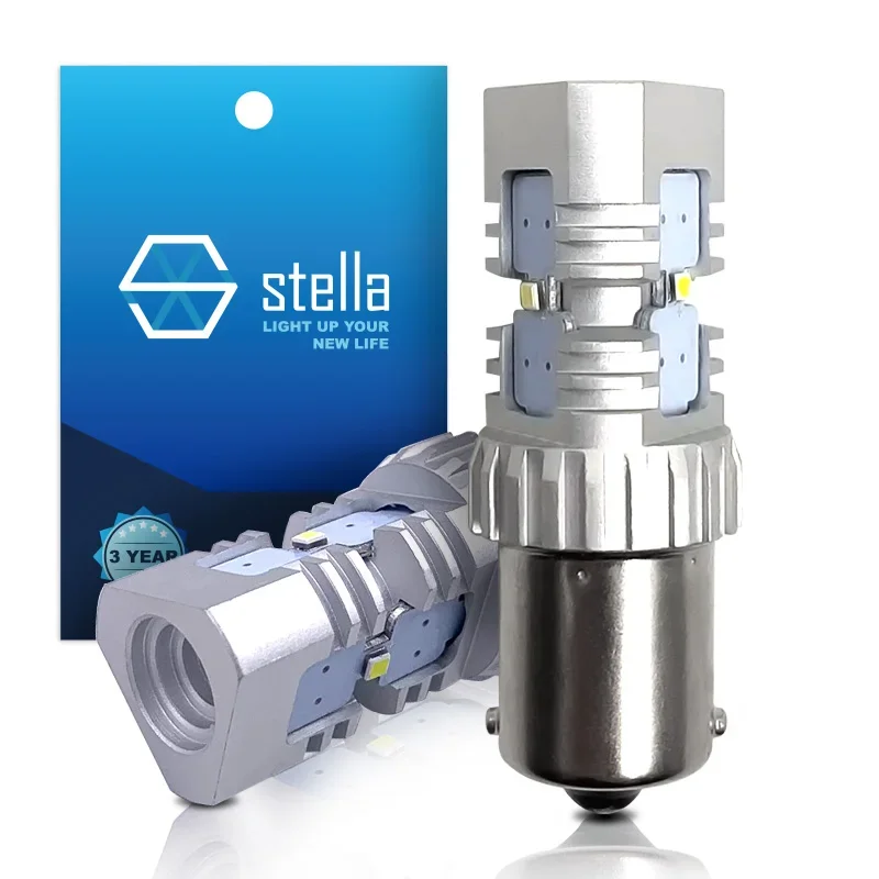 Stella-bombilla-led-blanca-canbus-1156-BA15S-para-coche-l-mparas-de-se ...