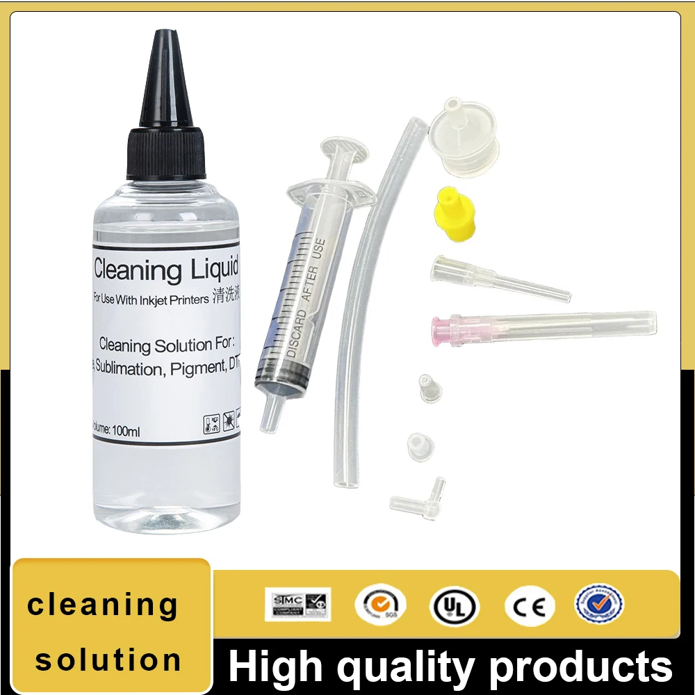 100ml Cleaning Solution Liquid Water-based Ink Printhead Cleaner Dye ...