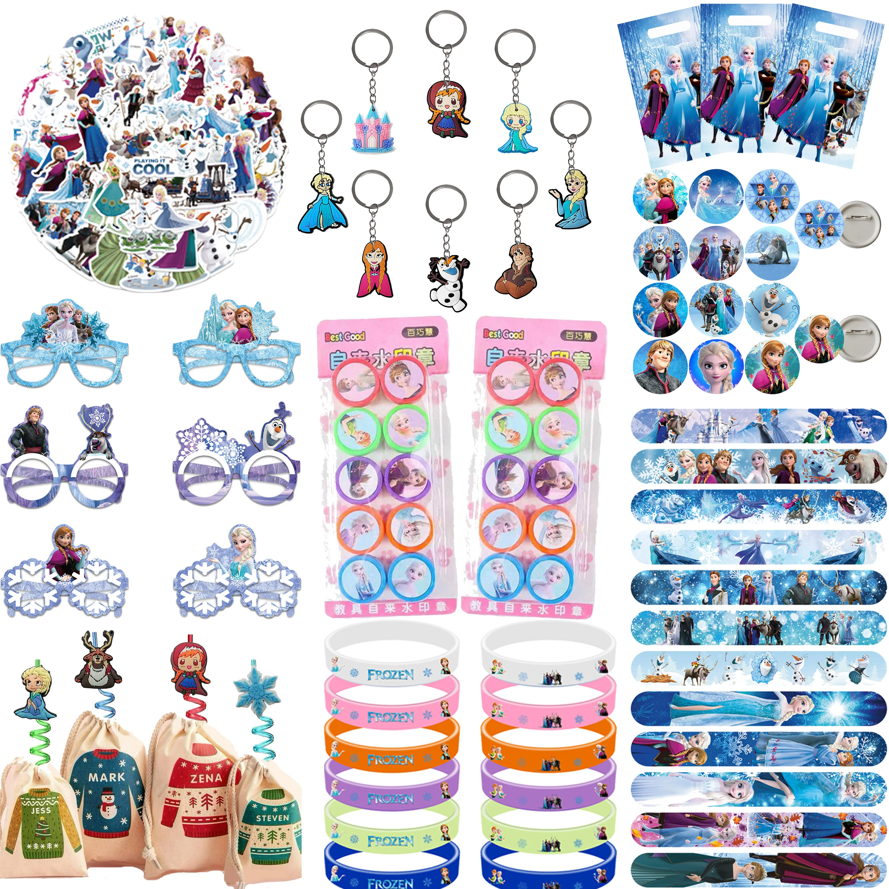 Frozen Seal Stamps Party Favors Anna Elsa Princess Stickers Slap ...