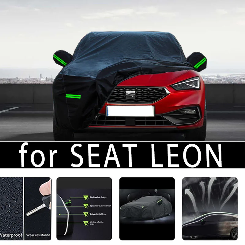 For-SEAT-LEON-Outdoor-Protection-Full-Car-Covers-Snow-Cover-Sunshade ...