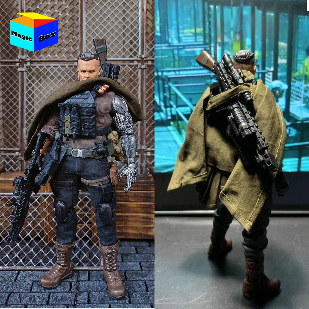 1/12 Scale Male Soldier Military Green Hooded Cloak Clothing Costume ...