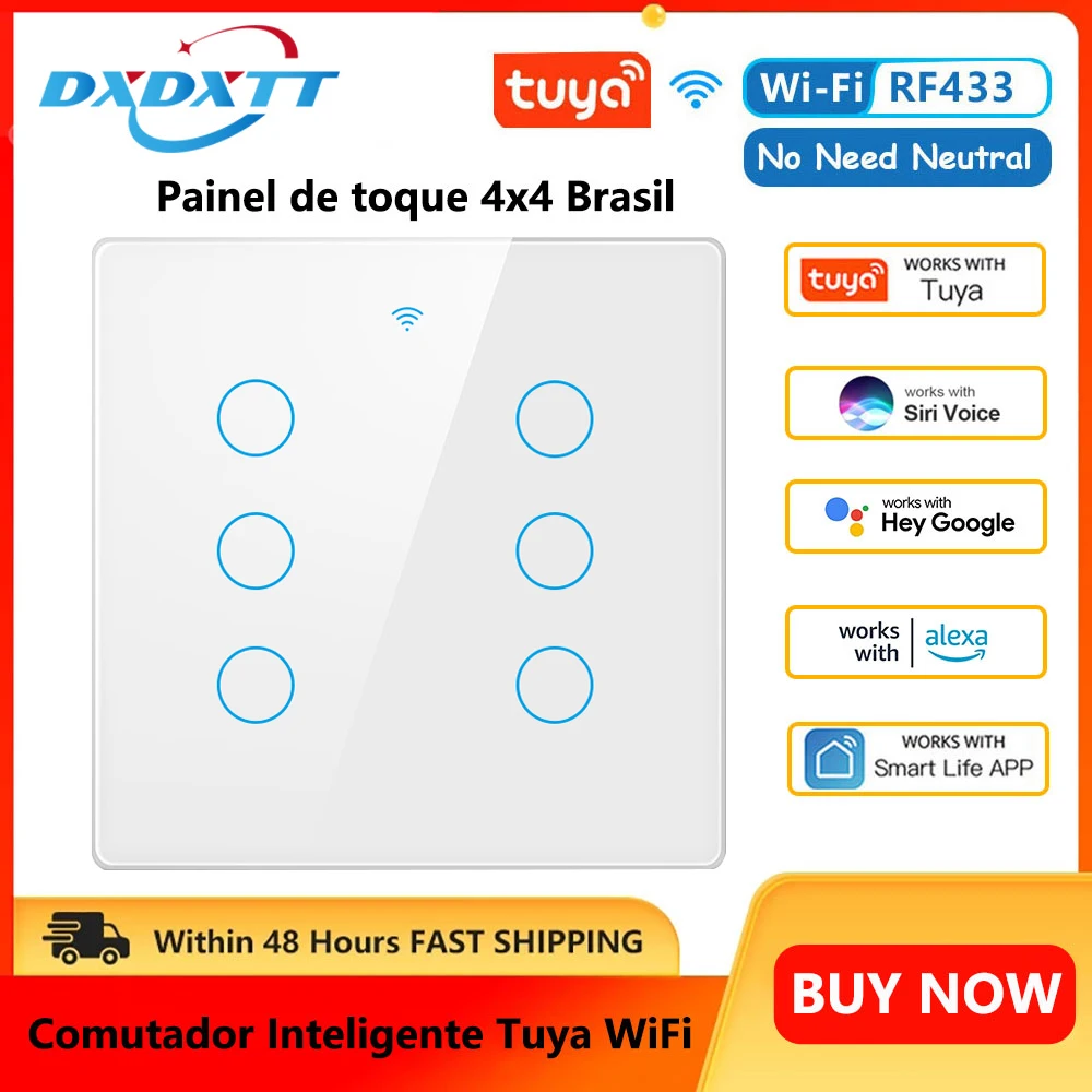 Tuya-Wifi-Smart-Switch-Brazil-Standard-4-4-No-Neutral-Wire-Touch-Sensor ...