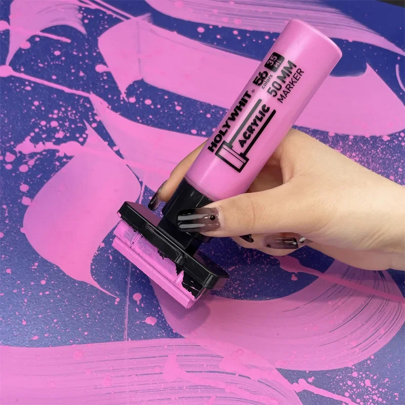 50mm-Wide-Tip-Fluorescent-Acrylic-Marker-56-Colors-Water-based-Graffiti ...