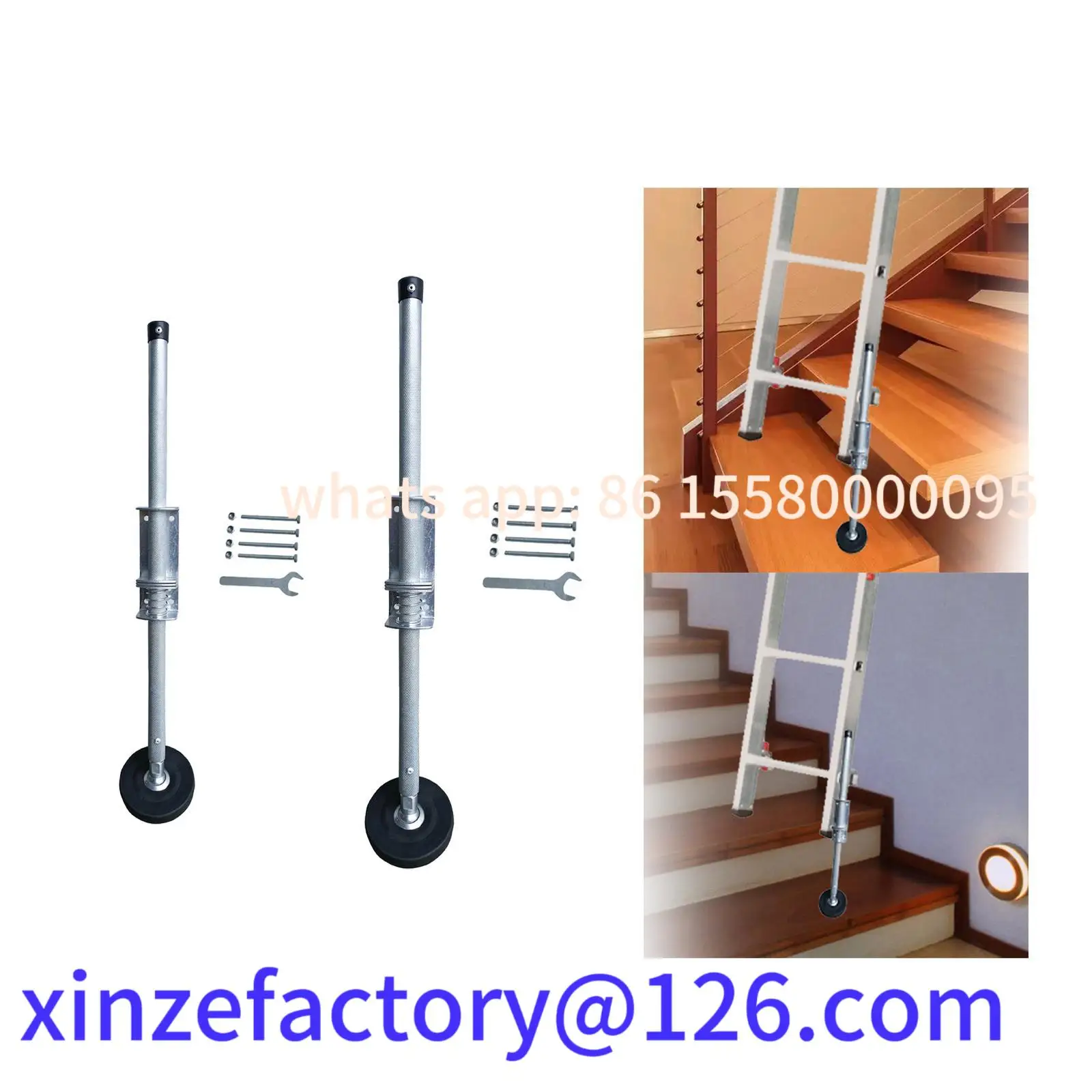 Customizable Extension Ladder Stabilizer Legs Feet Leveler with Rubber ...