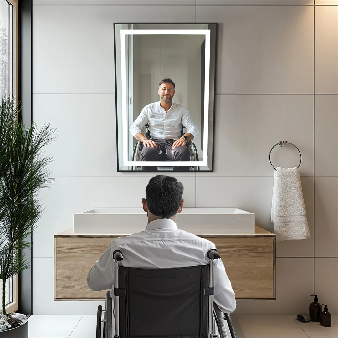 LUVODI-LED-Lighted-Wheelchair-Accessible-Bathroom-Tilt-Mirror-Barrier ...