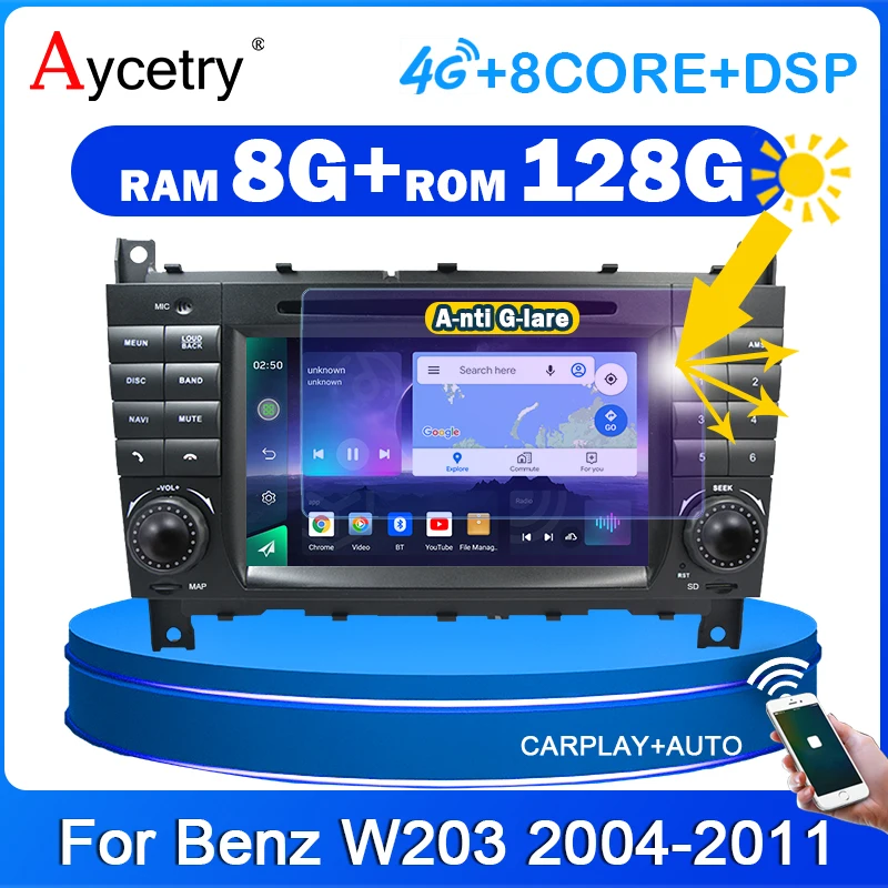 Wondefoo 2 din Car radio android 11 stereo screen For Mercedes Benz ...