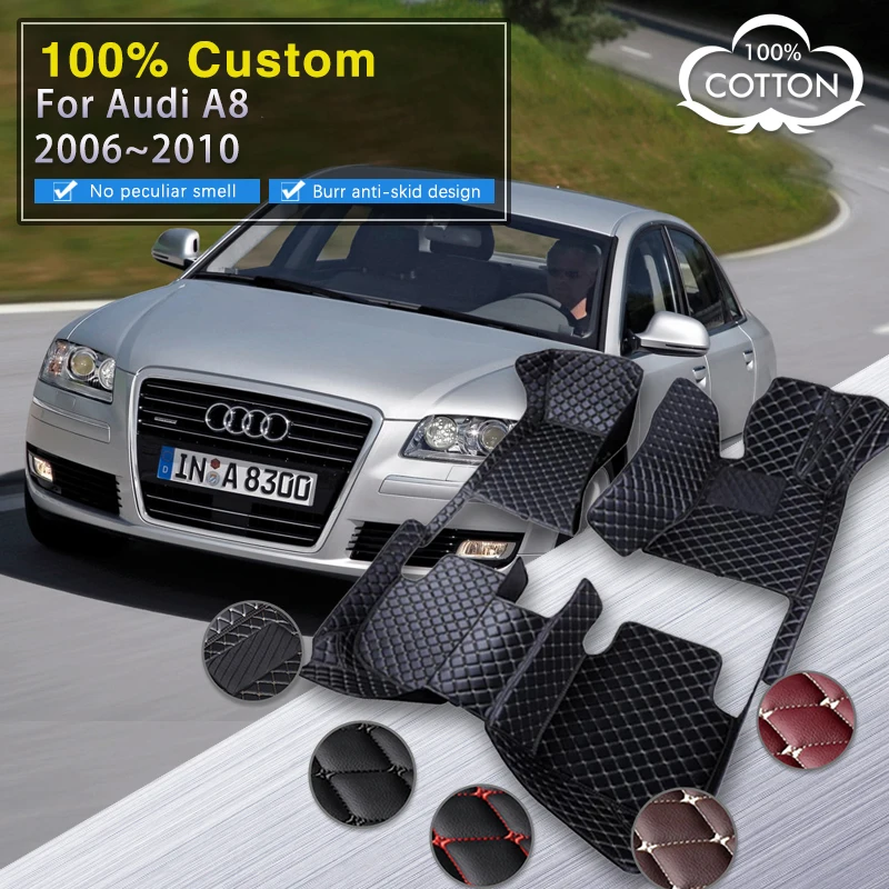 Car-Floor-Mats-For-Audi-A8-D3-4E-2006-2010-Carpet-Luxury-Leather-Mat ...