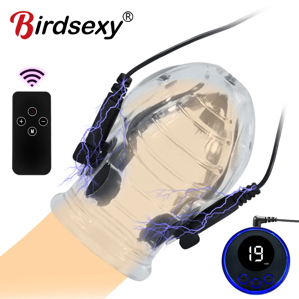 Electro-Shock-Penis-Massager-Vibrators-Sex-Toys-for-Men-Glans-Vibrator ...