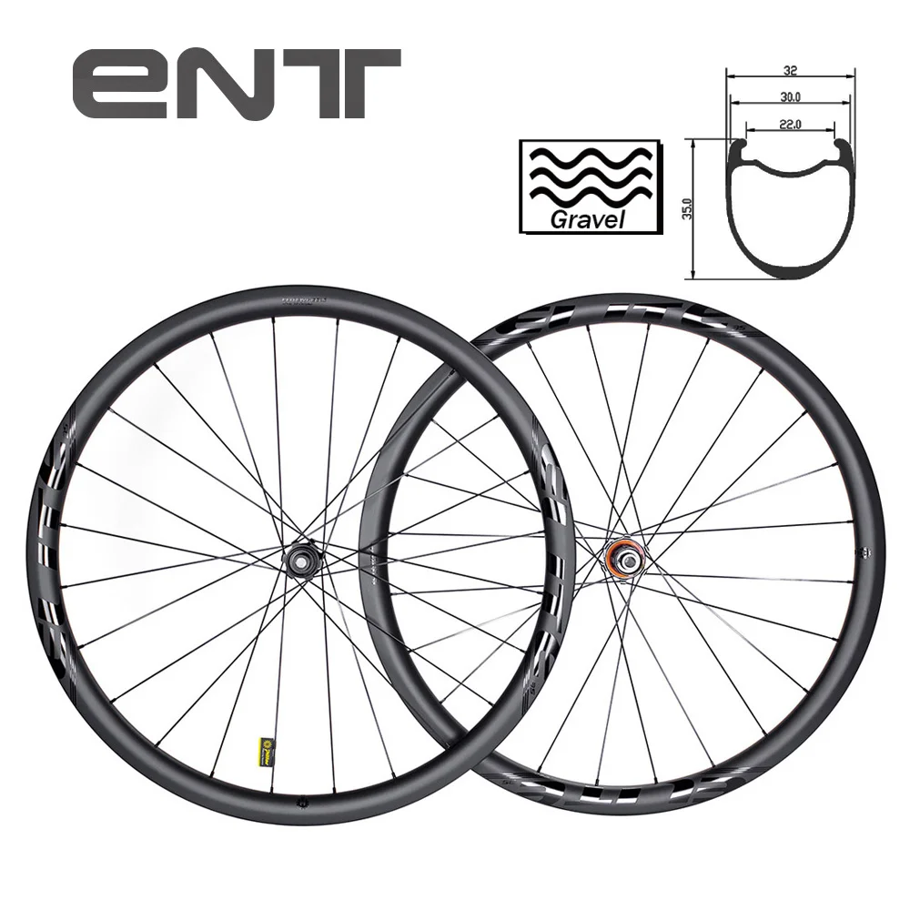 ELITEWHEELS 700C ENT GRAVEL Carbon Wheelset Disc Brake Cyclocross ...