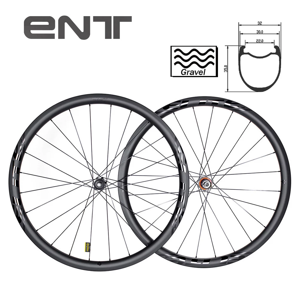 ELITEWHEELS 700C ENT GRAVEL Carbon Wheelset Disc Brake Cyclocross ...