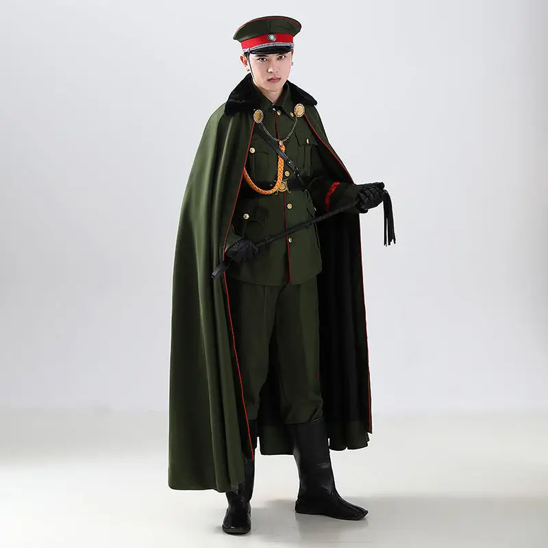 Chinese-Military-Uniform-Vintage-Cosplay-Men-Include-Hat-Cloak-Belt ...