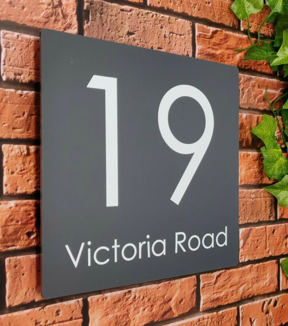 Customized-Modern-House-Sign-Personalised-Street-Name-Number-Acrylic ...