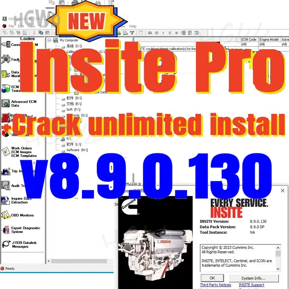 Lastest Cummin Insite 8.9 PRO Keygen Engine Diagnostic Software Fault ...