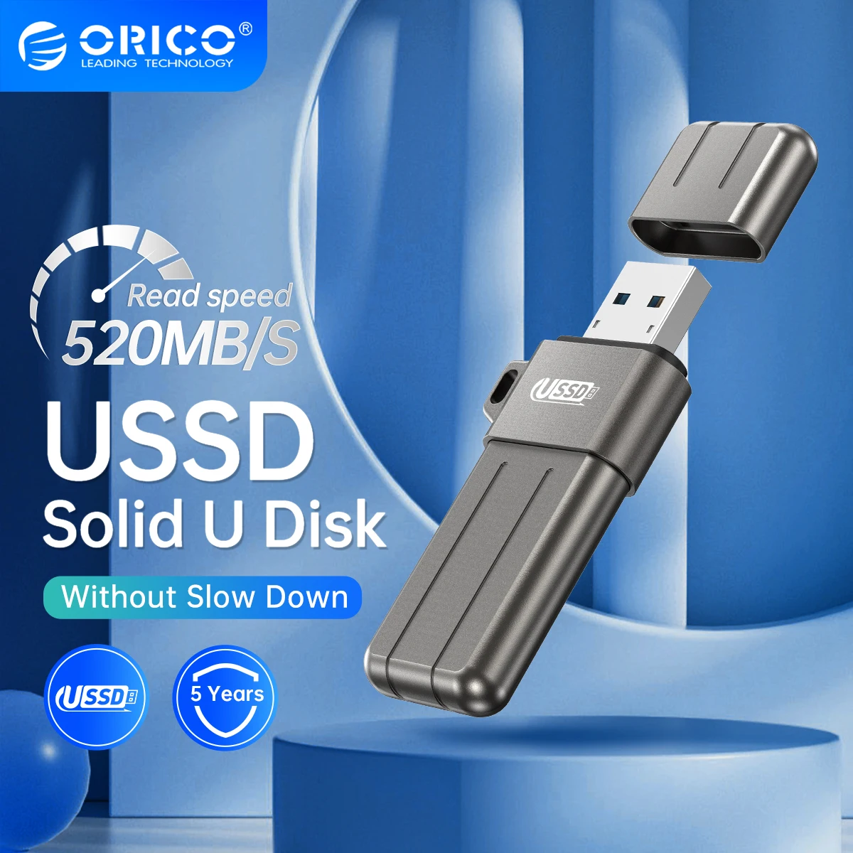 ORICO USSD 모바일 솔리드 U 디스크, C타입 USB 3.2 펜드라이브, 다채로운 금속 솔리드 스테이트 U 디스크 ...