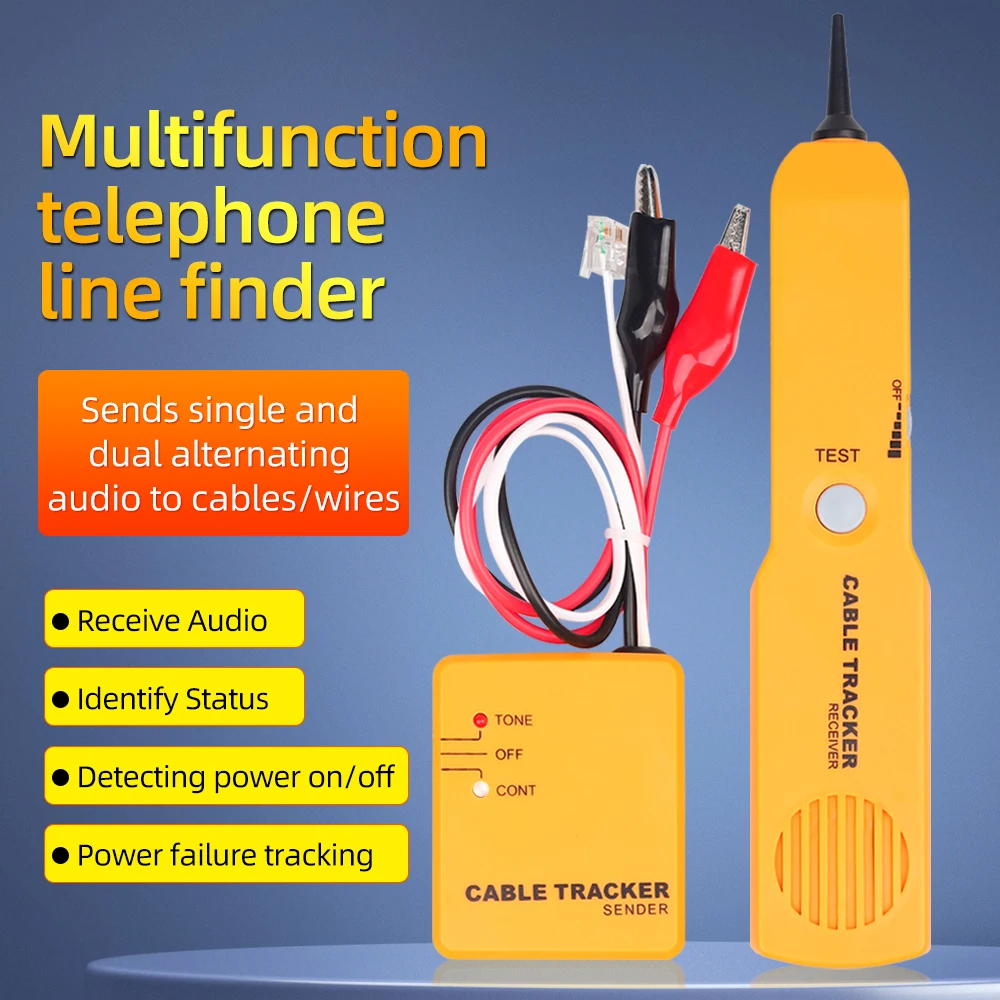 Network Tester Handheld Telephone Cable Tracker Phone Wire Detector ...