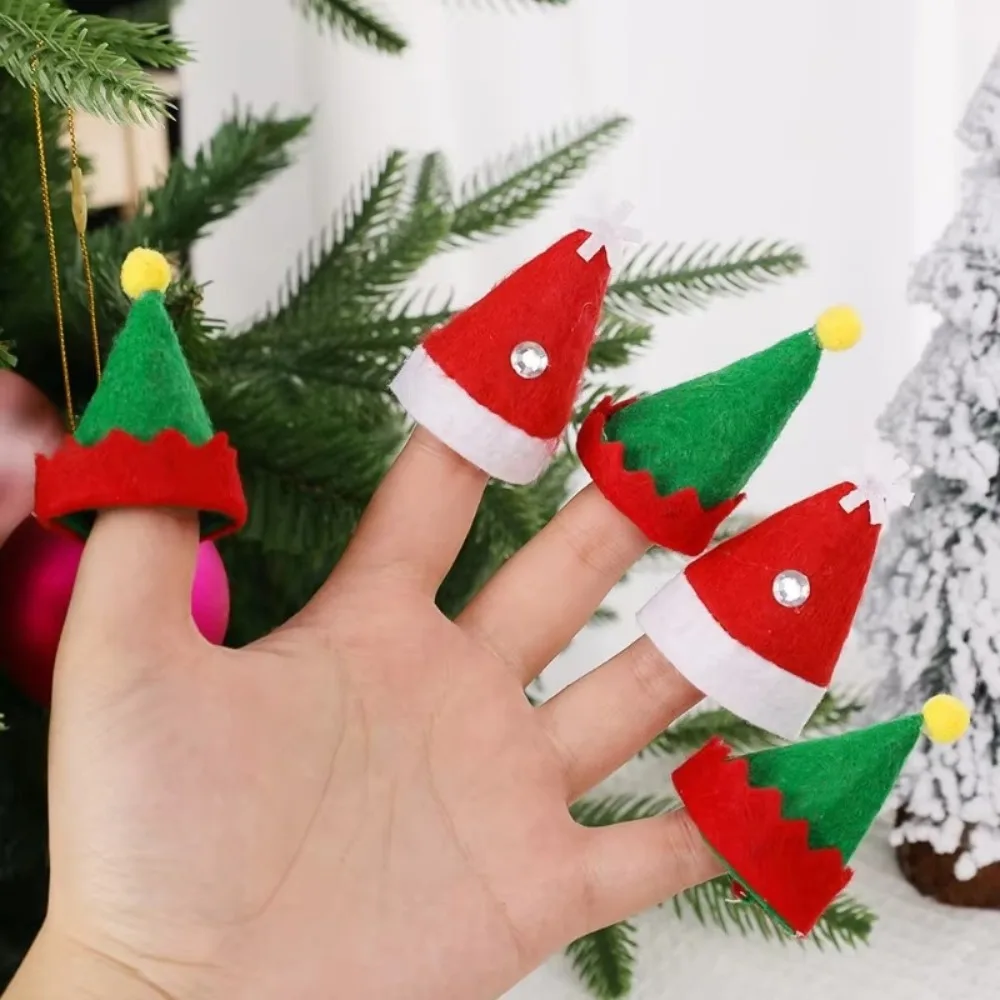 12pcs-Lollipop-Hat-Mini-Christmas-Hat-Gift-DIY-Elf-Craft-Supplies-Wine ...