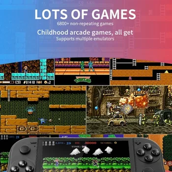 LZAKMR X50 MAX Handheld Game Console for PS1 30000+Retro Games Kids ...