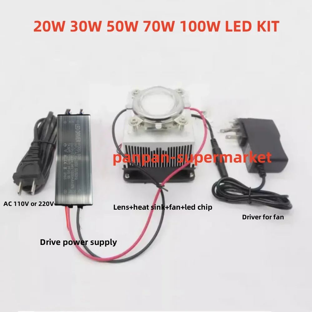 20W-30W-50W-70W-100Watt-High-Power-White-LED-chip-Heatsink-Cooler-LED ...