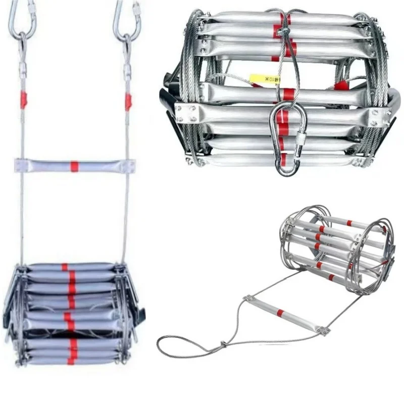 10m Fire Escape Ladder Emergency Portable Rope Ladder for Home Use ...