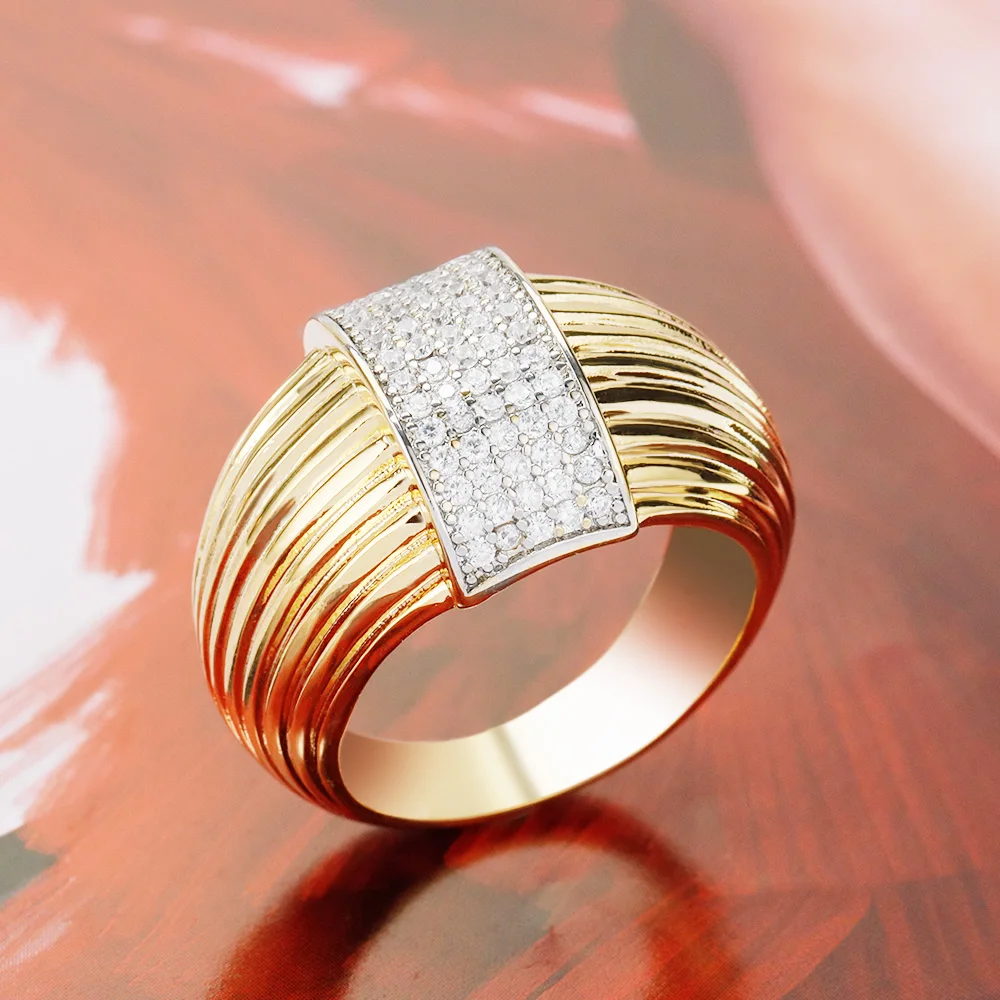 BrideTalk-Luxury-Brand-Big-Golden-Finger-Rings-for-Men-Women-Fine ...
