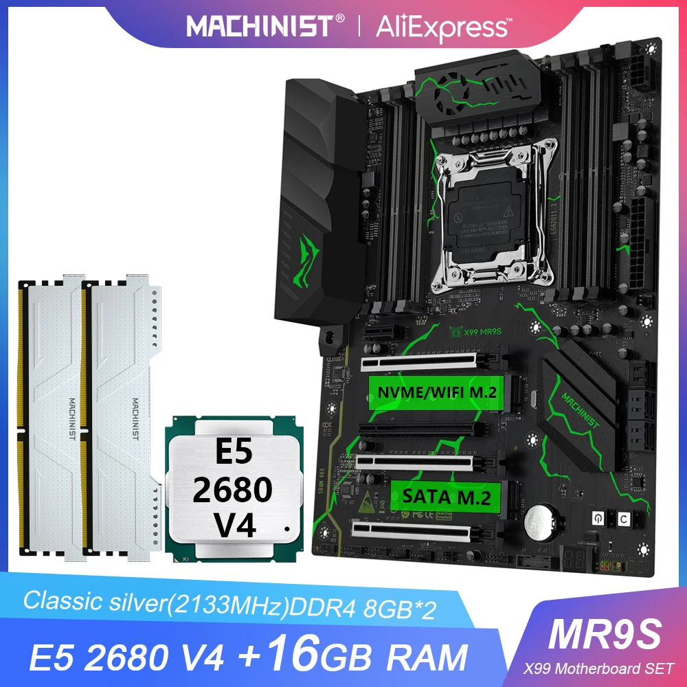 MACHINIST-X99-MR9S-Motherboard-LGA2011-3-kit-Set-Intel-Xeon-E5-2680-V4 ...