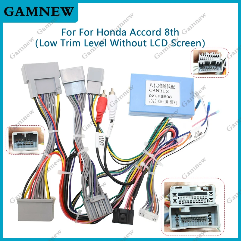 Gamnew-Car-16pin-Android-Audio-Wiring-Harness-For-Honda-Accord-8th ...