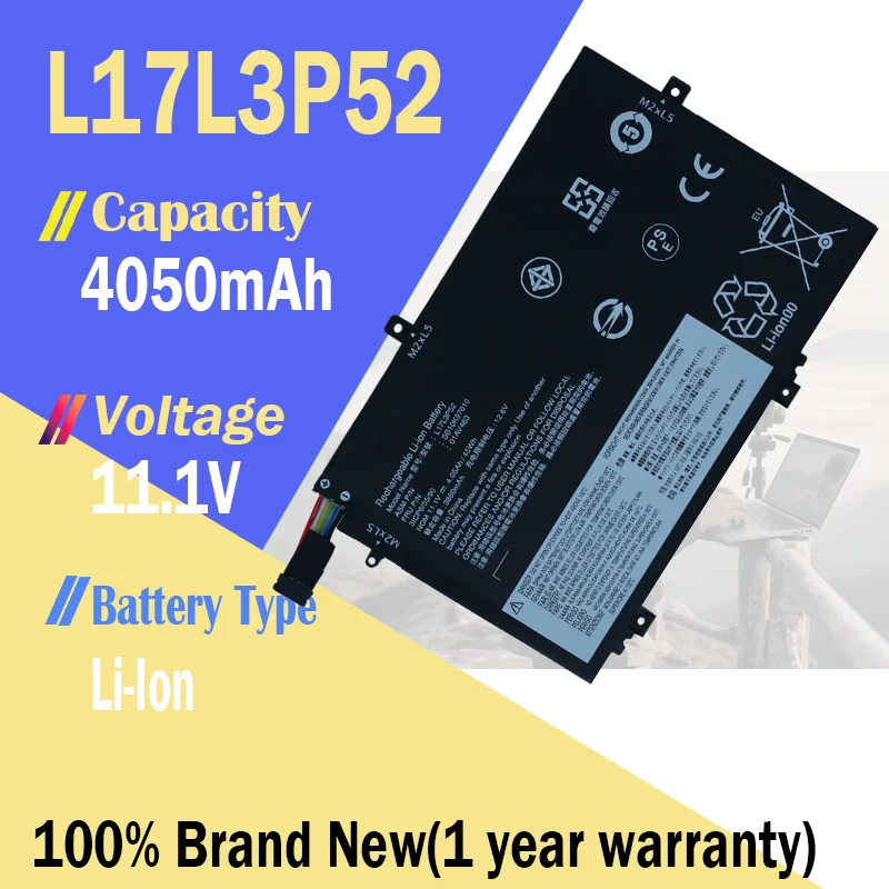 L17L3P52 Laptop Battery For Lenovo ThinkPad L480 L490 L580 L590 L14 L15 ...