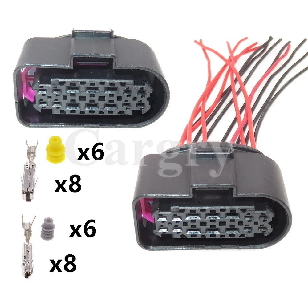 1セット14p 3C0973737 3C0973837 3C0 973 737車のledライトランプ防水ケーブルソケット自動プラスチック ...