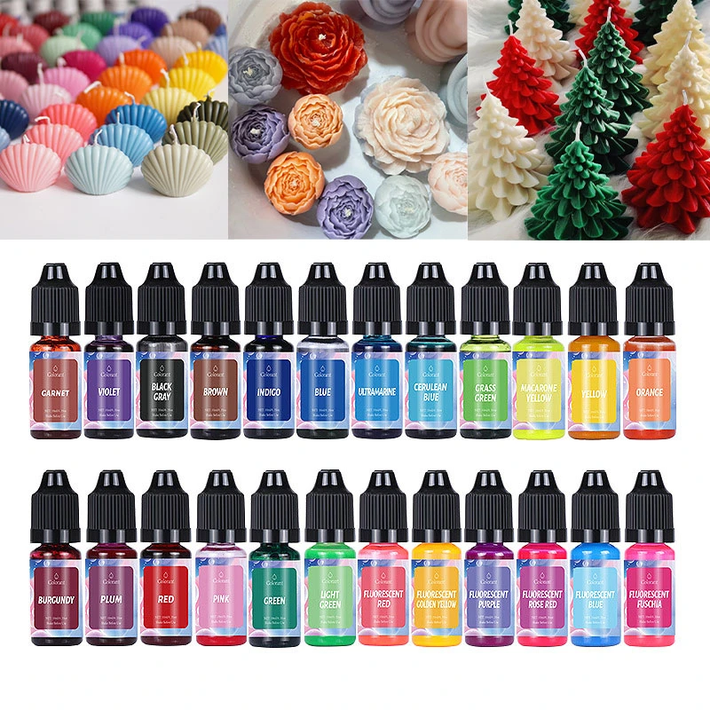 24 Kleuren Uv Epoxyhars Pigment Voor Schimmel Diffusie Vloeibare Dye ...