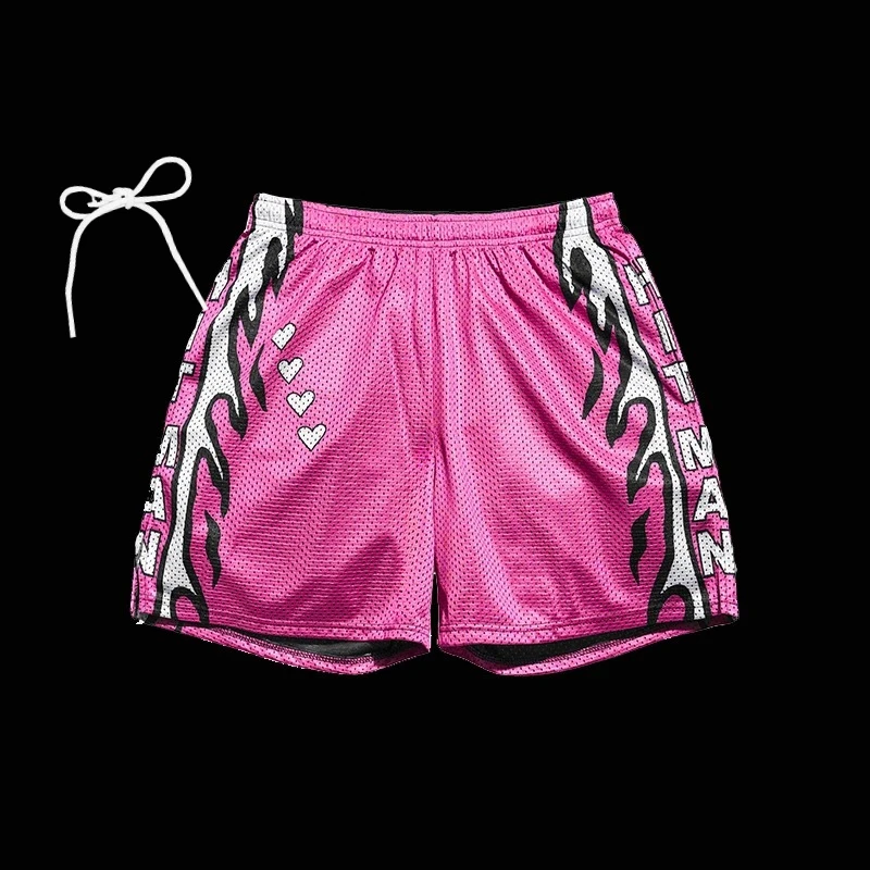 Bret Hart Hitman Wwe Wwf Replica Chalk Line Shorts Tight Pink White ...