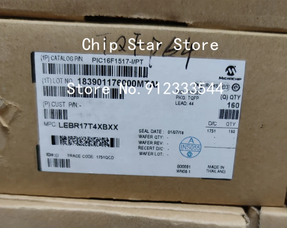 2 50pcs PIC16F1517 I/PT PIC16F1517 TQFP44 8Bit Microcontrollers MCU 100 ...