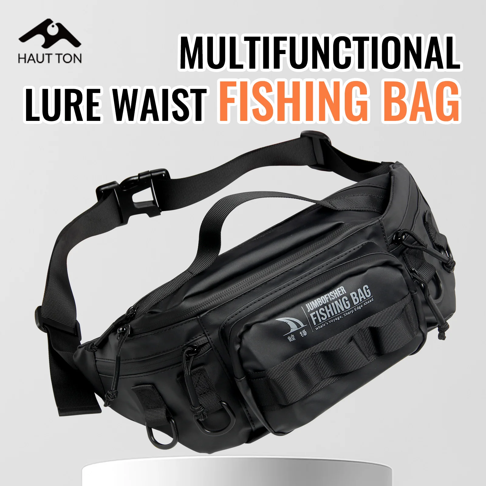 HAUT TON Fishing Multifunctional Tackle Lure Fanny Pack Black ...
