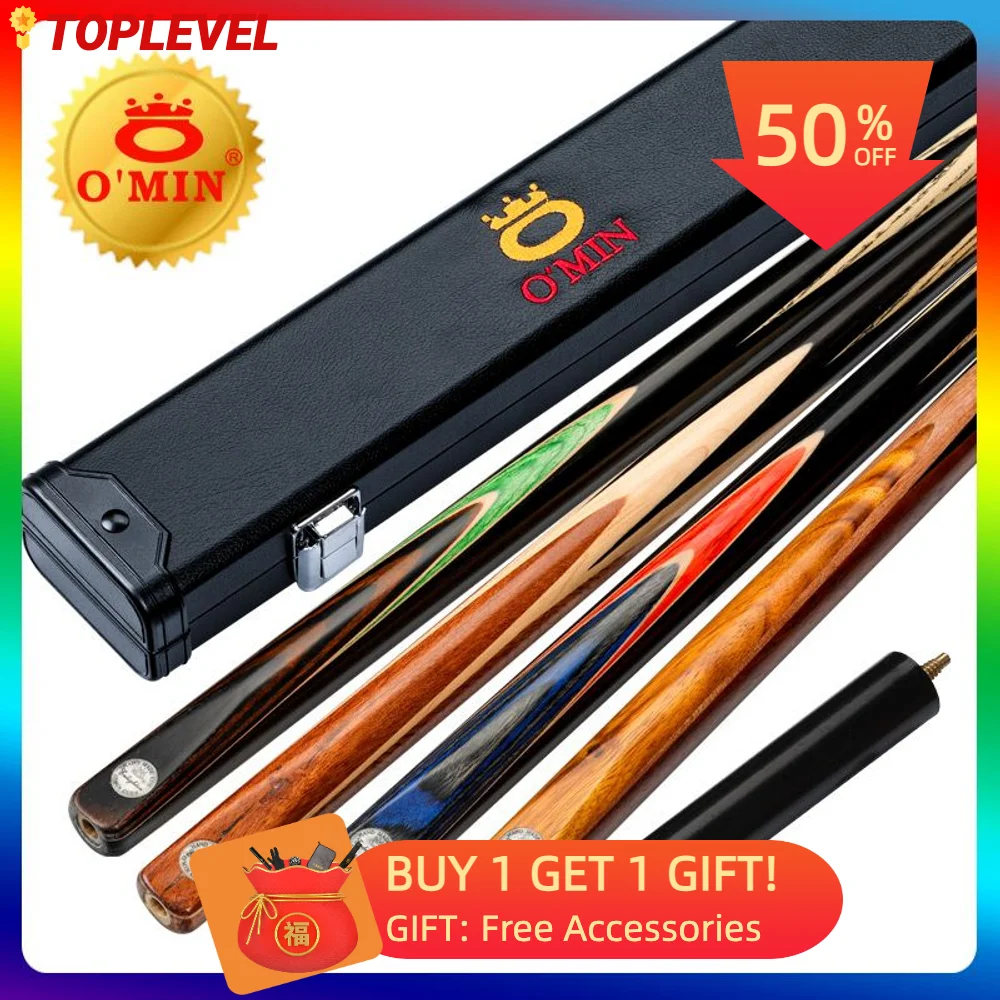 O'min Enlighten Billiard Snooker Cue One Piece 3/4 Piece Original 9.8mm ...