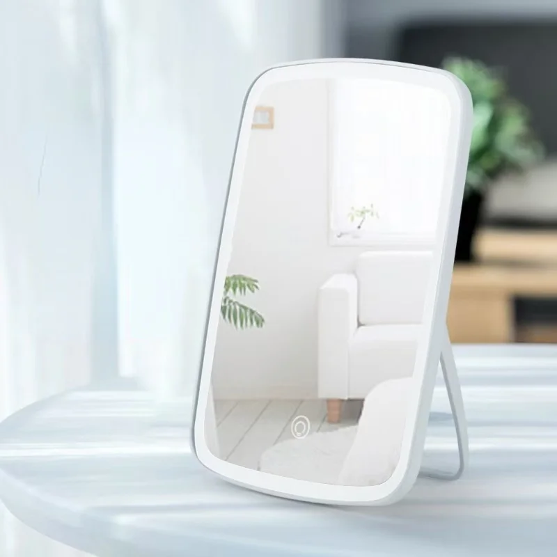 LED Makeup Mirror Intelligent Portable Desktop Ladies Makeup Light ...