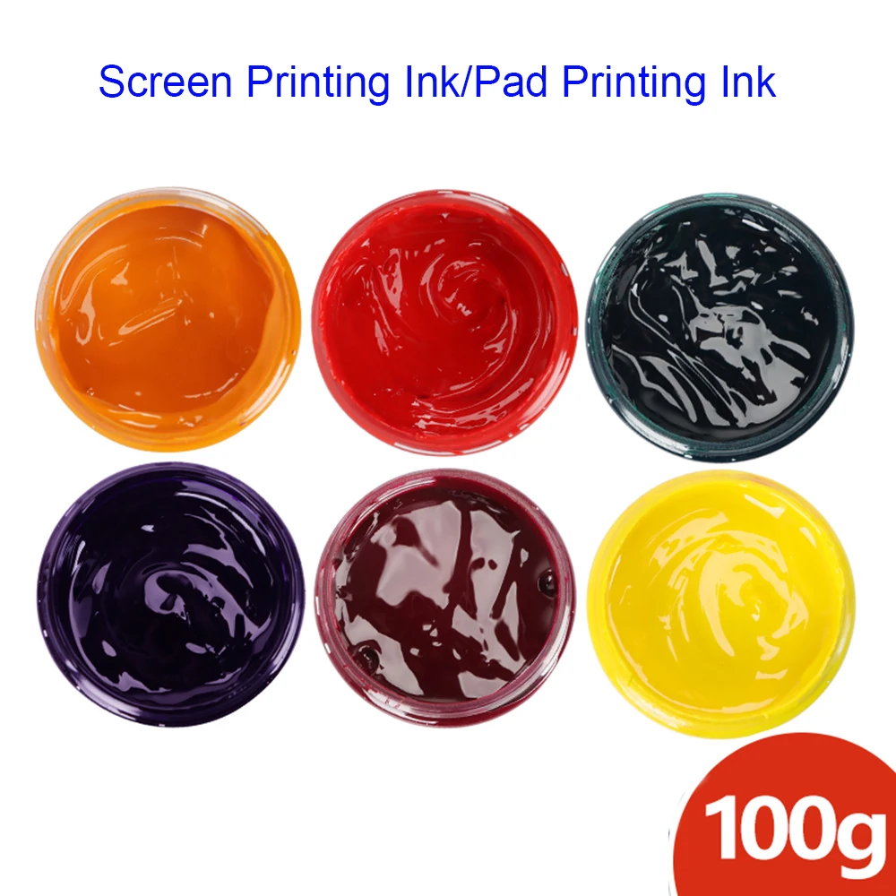 100g Screen Printing Oily Ink Pad Ink Printer for Metal Plastic Glass ...