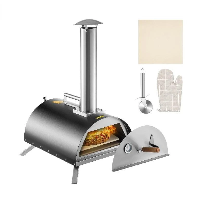 Stainless-Steel-Pizza-Oven-12-Wood-Fired-Oven-with-Feeding-Port ...