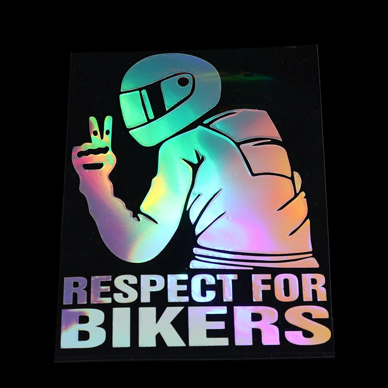 1pc 15x11CM Respect Biker Sticker For On Car Motorcycle Vinyl 3D ...