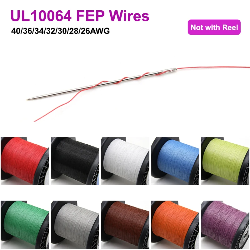 10-100m-UL10064-PTFE-Wires-40-36-34-32-30-28-26AWG-Ultra-Fine-Micro ...