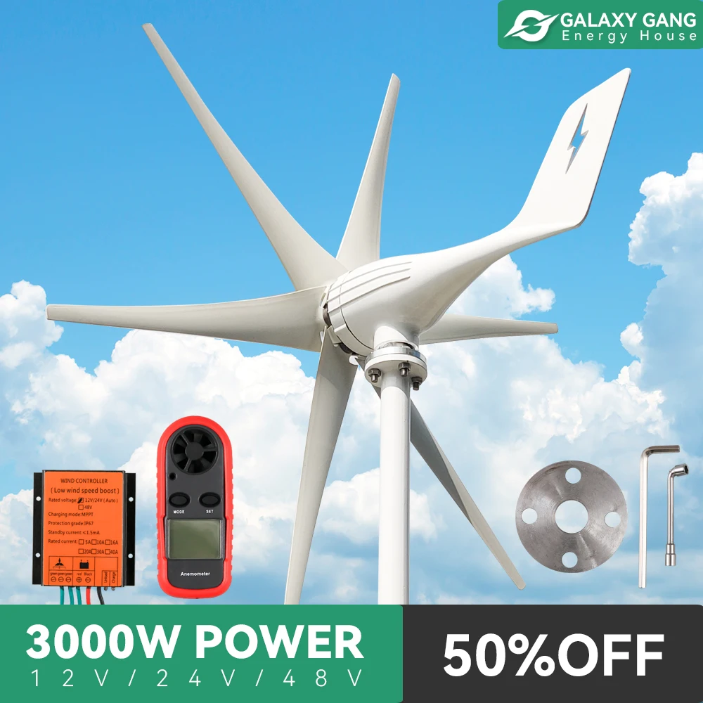 Galaxy Gang 6 Blades Windmills Wind Turbine Generator Free Energy China ...