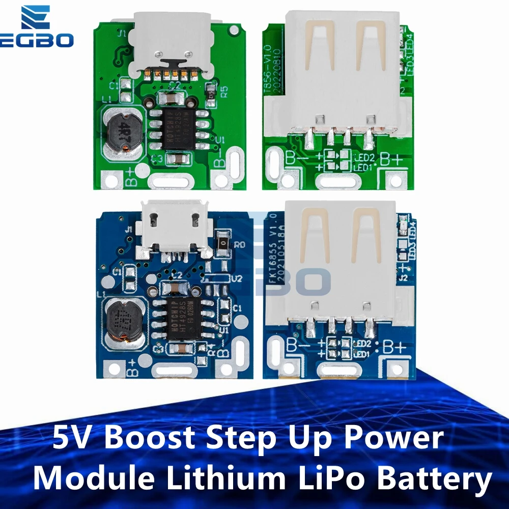 1PCS-5PCS-5V-Boost-modu-zwi-kszona-moc-akumulator-litowy-LiPo-adowania ...