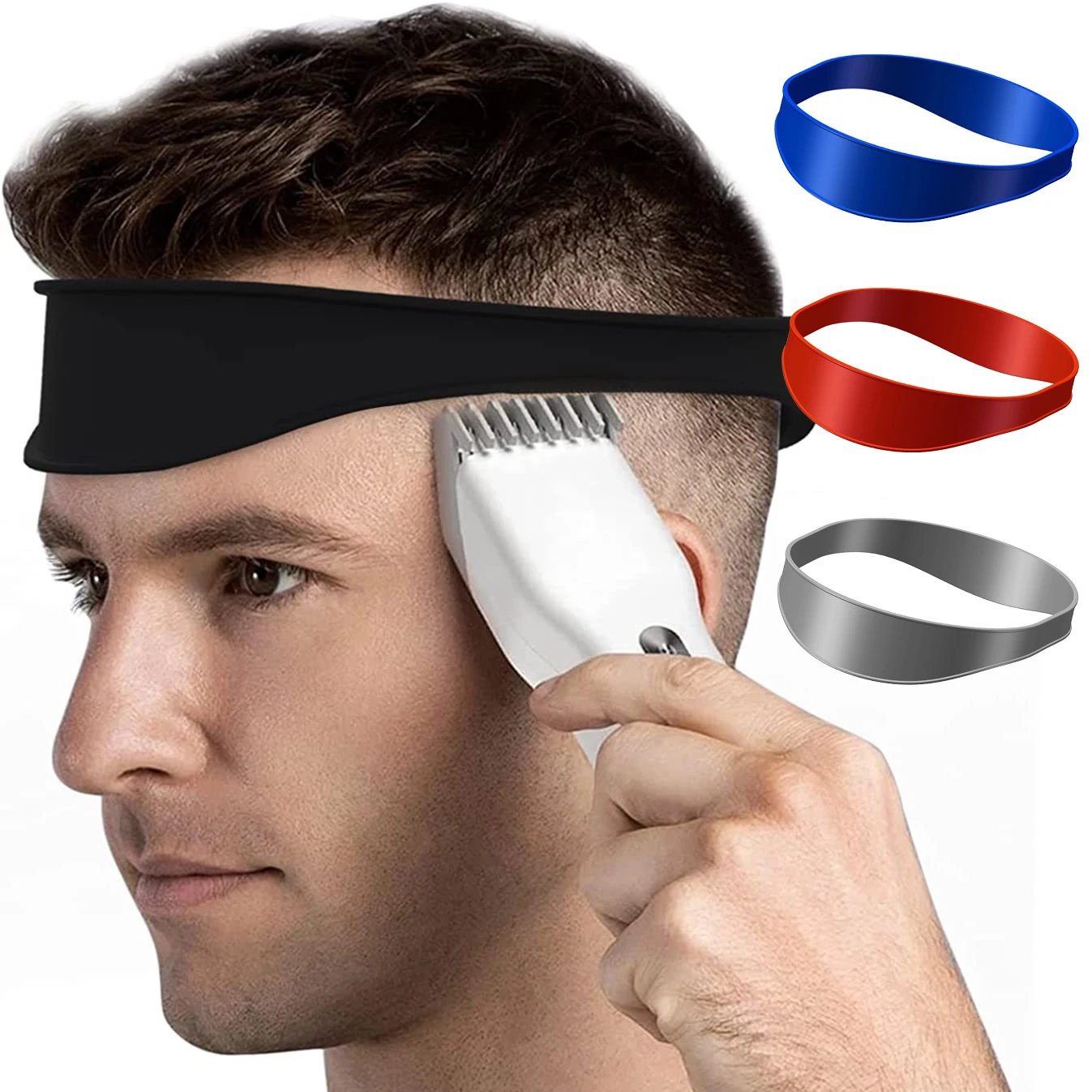 DIY Men Hair Trimming Ruler Neckline Guide Haircuts Curved Headband ...