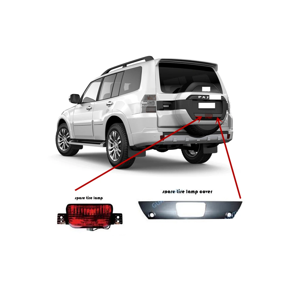 1-Piece-Silver-Spare-Tire-Lamp-Cover-for-Pajero-V90-2007-2020 ...